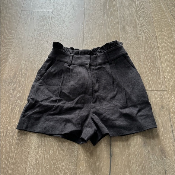 Frame Denim | Shorts | Frame Black Paper Bag Shorts | Poshmark